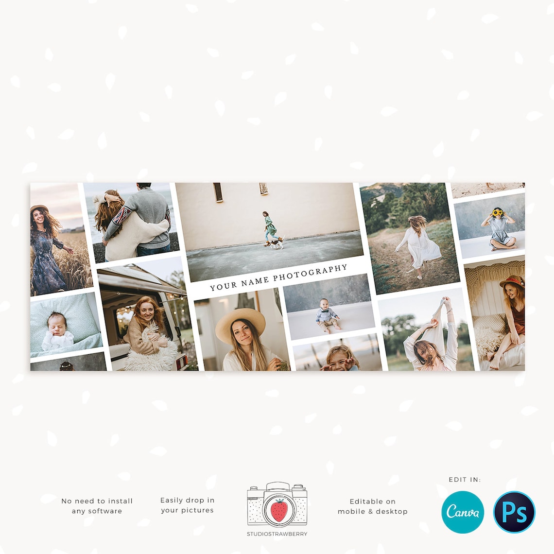 Facebook Cover Template Canva Photography Facebook Timeline - Etsy
