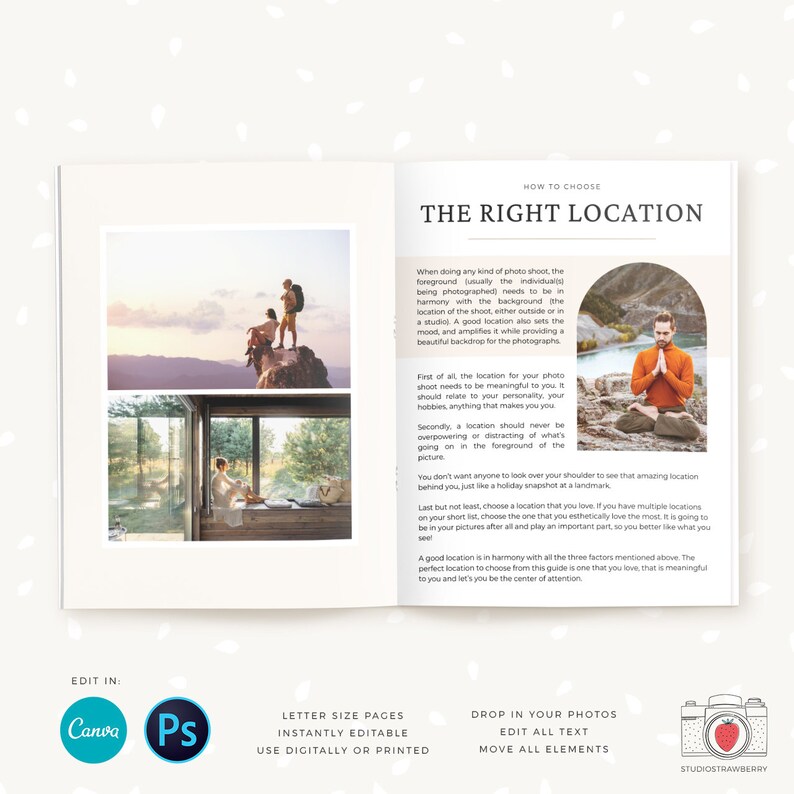 Location Guide Template Photography Magazine Welcome Guide - Etsy