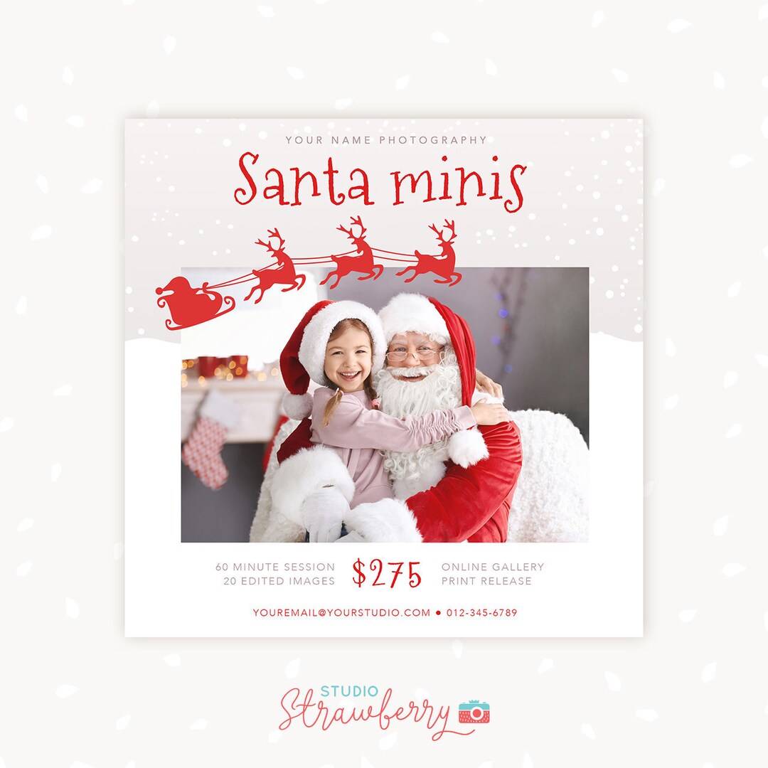 Santa Mini Session Template, Santa Mini Template, Santa Mini Sessions ...