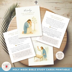 Holy Week Bible Study Cards Printable | Easter Devotional for Families ...