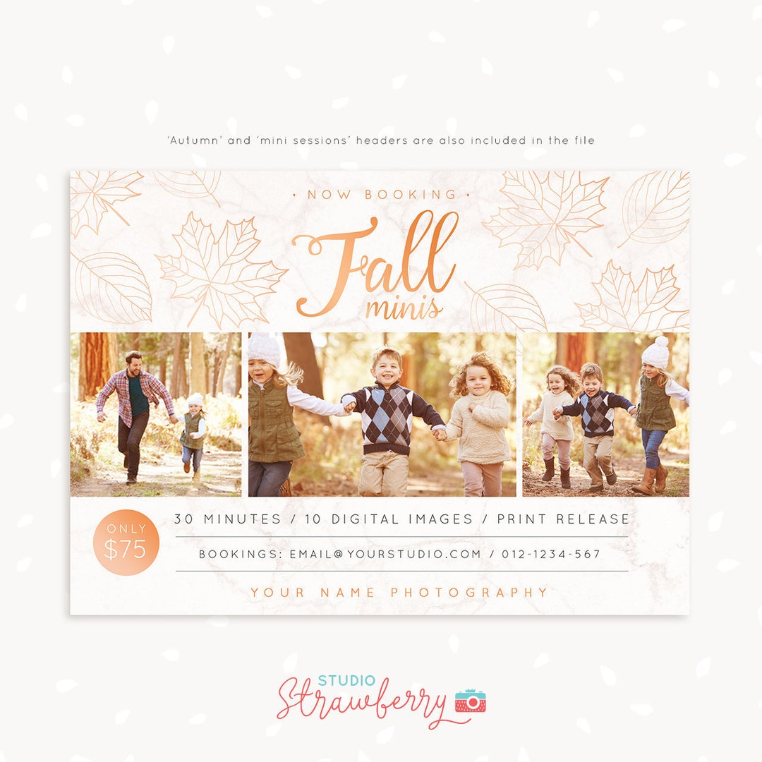 Fall Mini Session Template, Autumn Mini Sessions, Fall Photography ...
