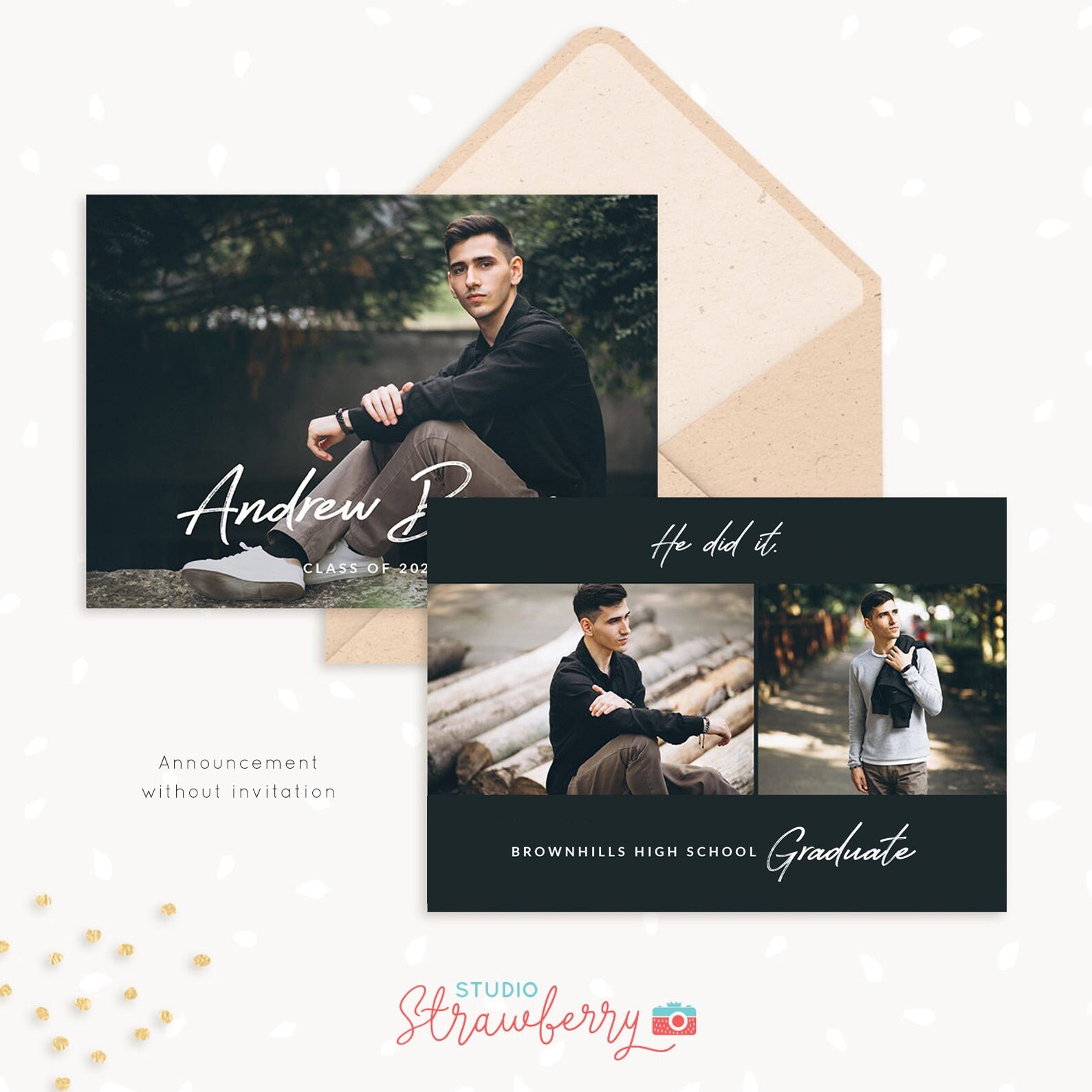 Guy Graduation Announcement, Graduation Announcement Boy, Graduation ...