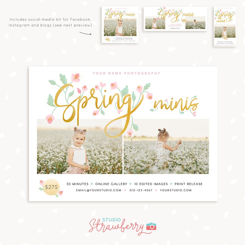 Spring Mini Session Template Spring Minis Spring Marketing - Etsy