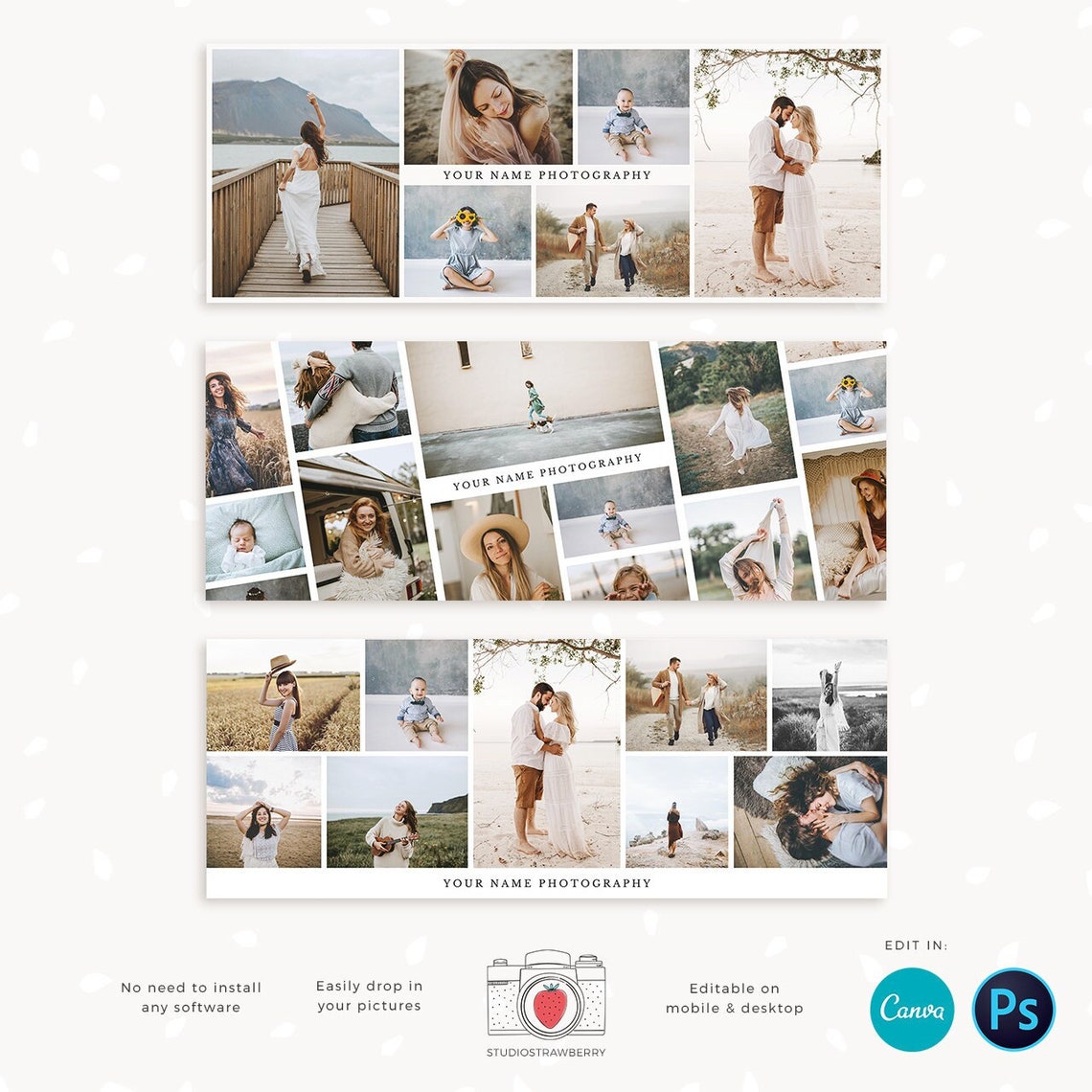 Facebook Cover Template Canva Photography Facebook Timeline - Etsy