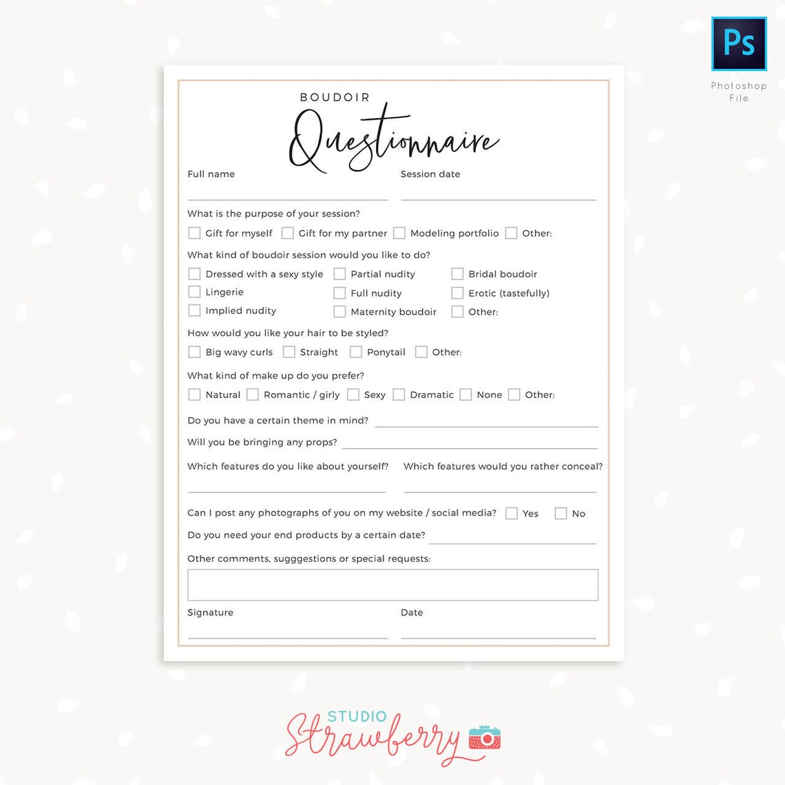 Boudoir Photography Forms Bundle Boudoir template Boudoir | Etsy