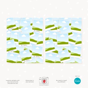 Stacked Pics Photo Collage Template, Polaroids Collage, Canva, Pile of ...