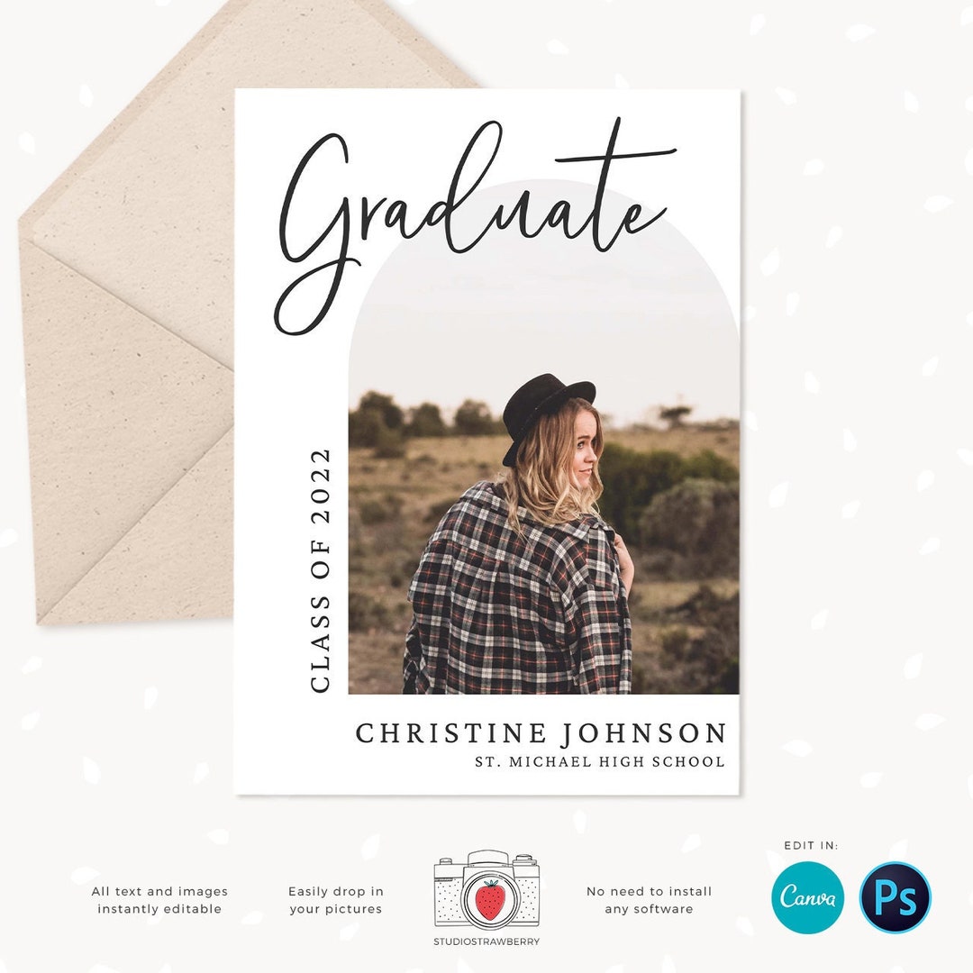 Graduation Invitation Template Instantly Editable Editable - Etsy