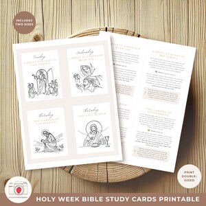 Holy Week Bible Study Cards Printable | Easter Devotional for Families ...