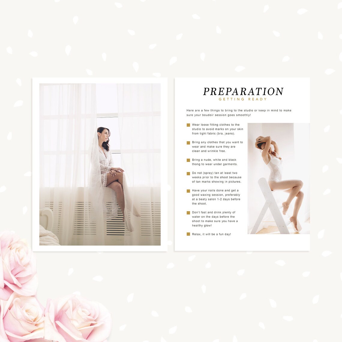 Boudoir Photography Magazine Template, Boudoir Welcome Guide Template ...
