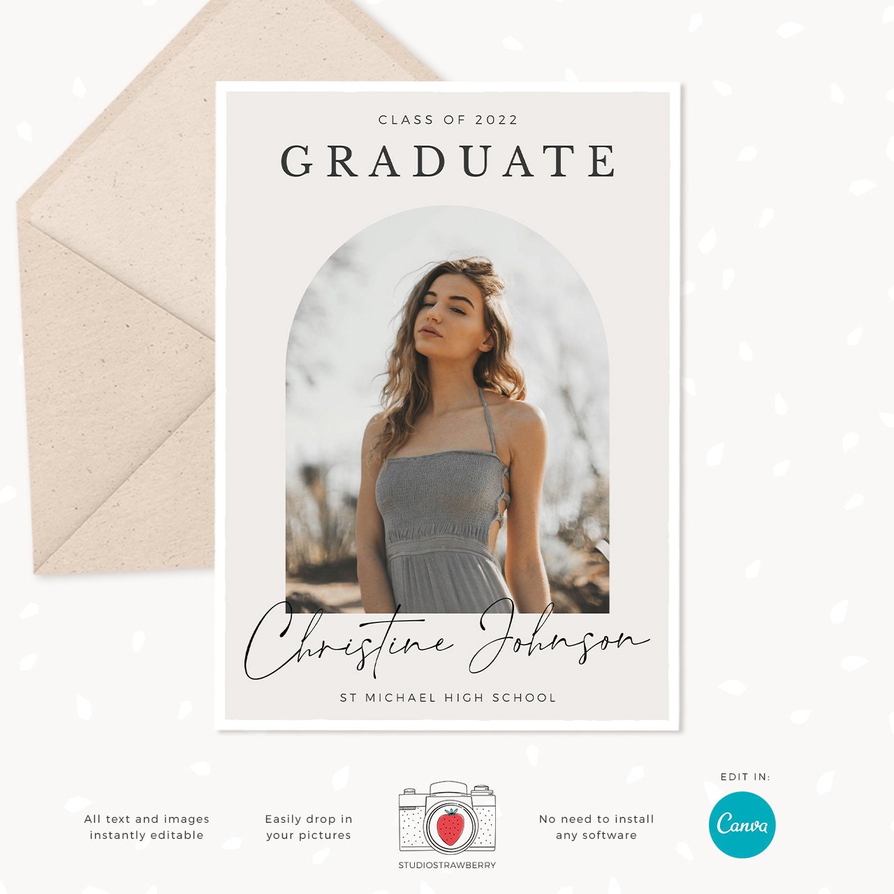 Graduation Invitation Template Instantly Editable Editable - Etsy