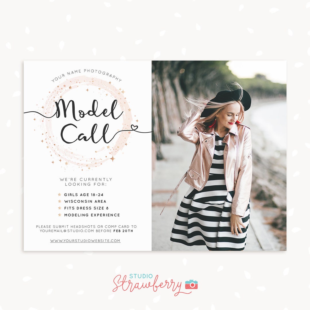Model Call Template, Photography Casting Call, Photography Model Call ...