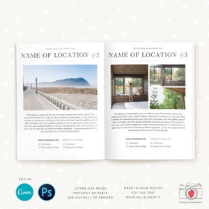 Location Guide Template, Photography Magazine, Welcome Guide, 12 Pages ...