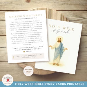 Holy Week Bible Study Cards Printable | Easter Devotional for Families ...