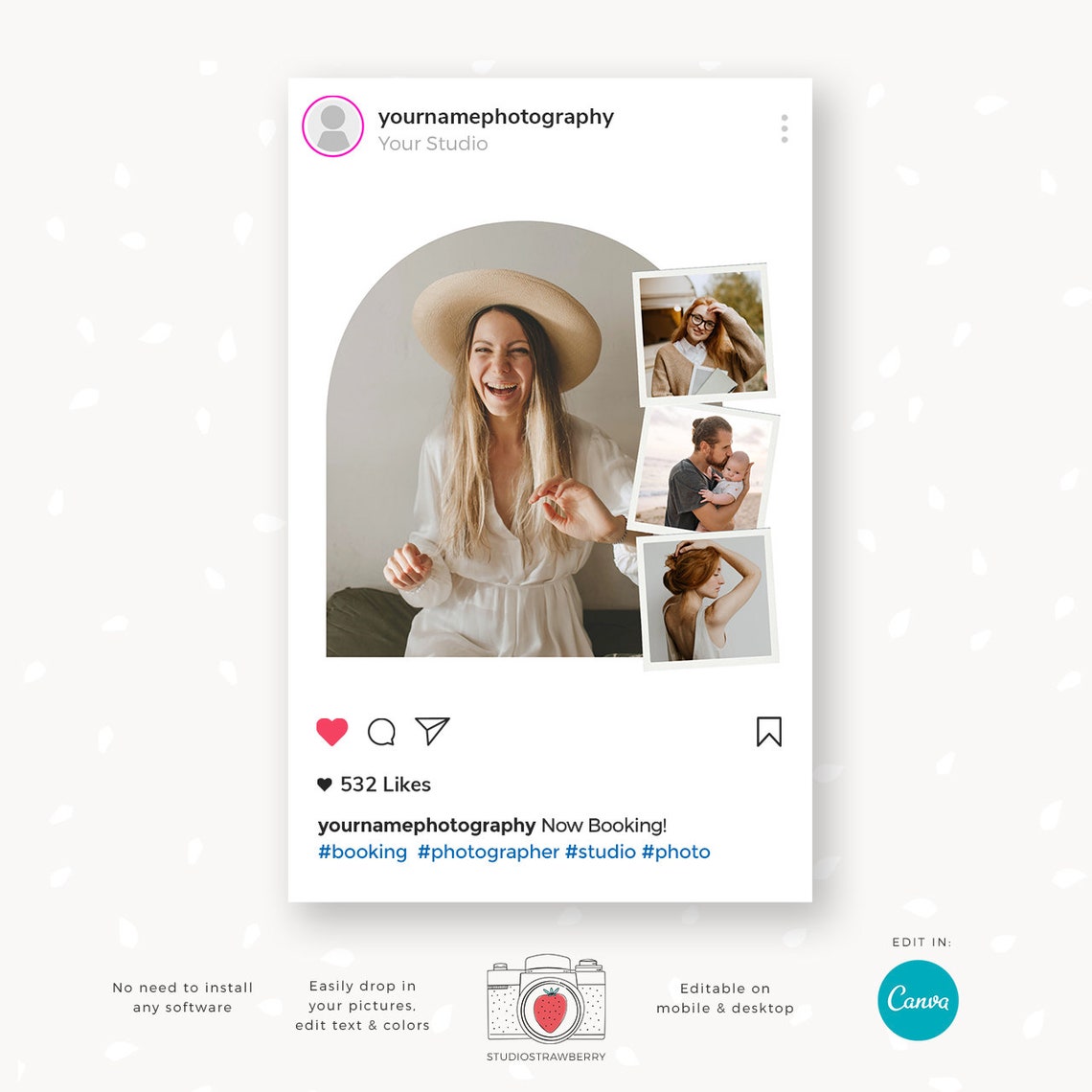 Photographer Instagram Template, Photographer Instagram Posts ...