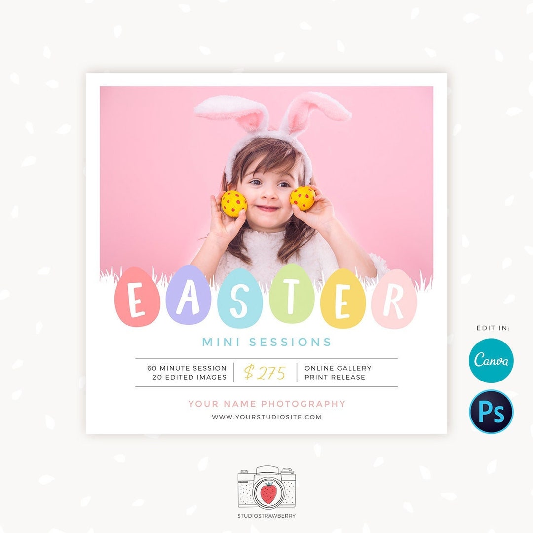 Easter Mini Session Template, Easter Mini Sessions Template, Easter ...