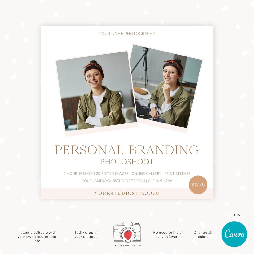 Peronal Branding Photoshoot Marketing Template, Business Headshot ...