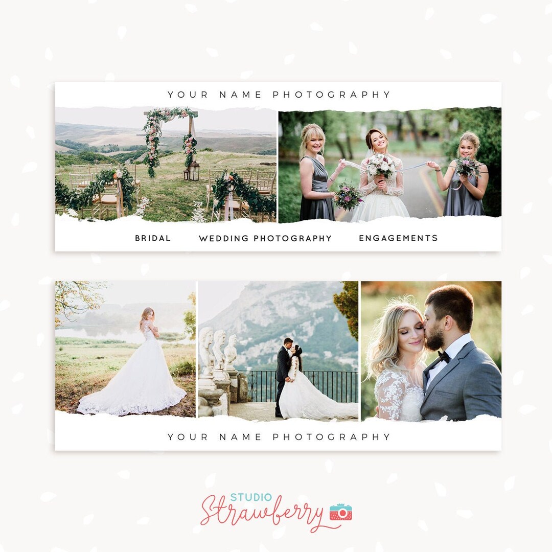 Facebook Cover Template Photography, Set of Two "grungy Edge", Facebook ...