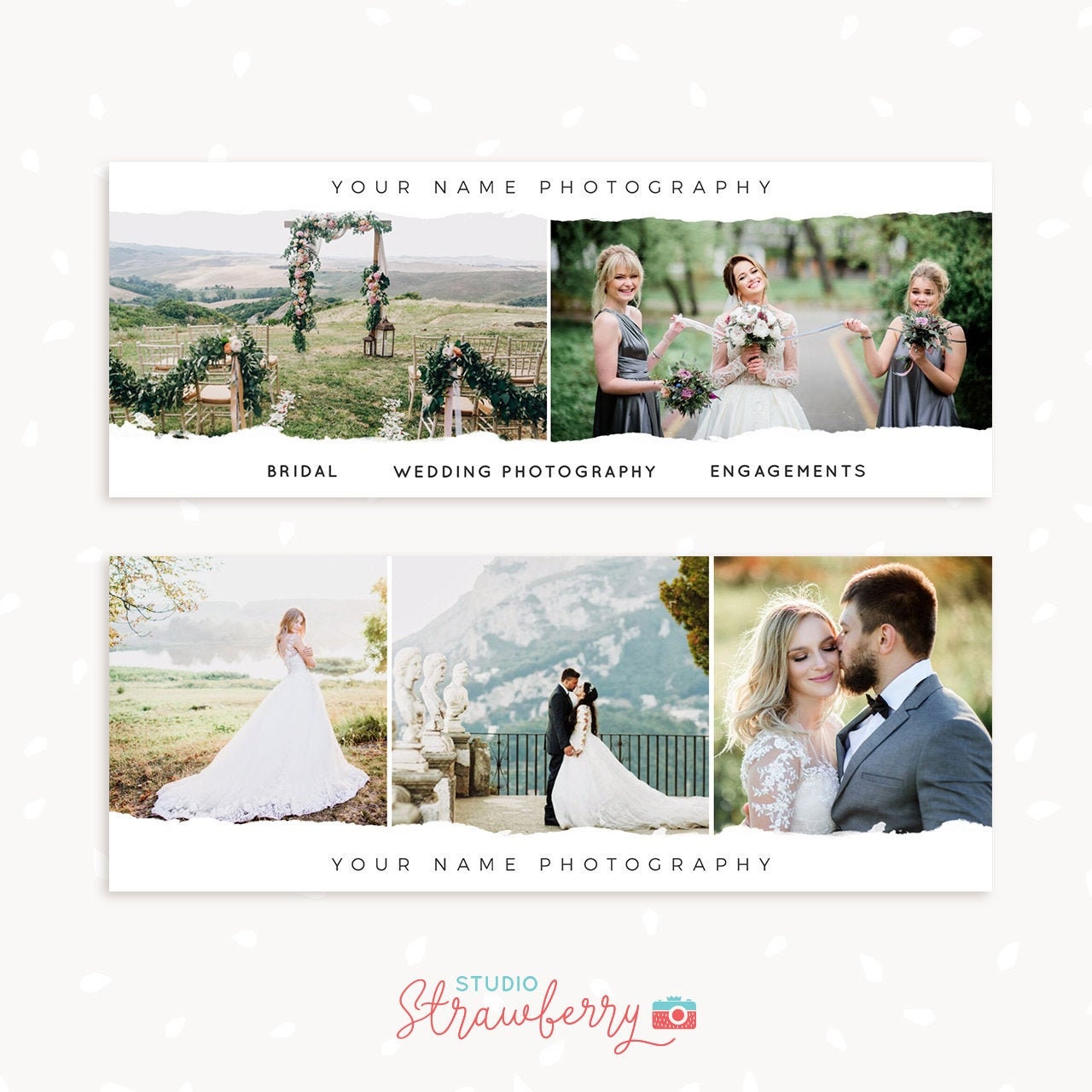 Facebook Cover Template Photography Set of Two grungy | Etsy Canada