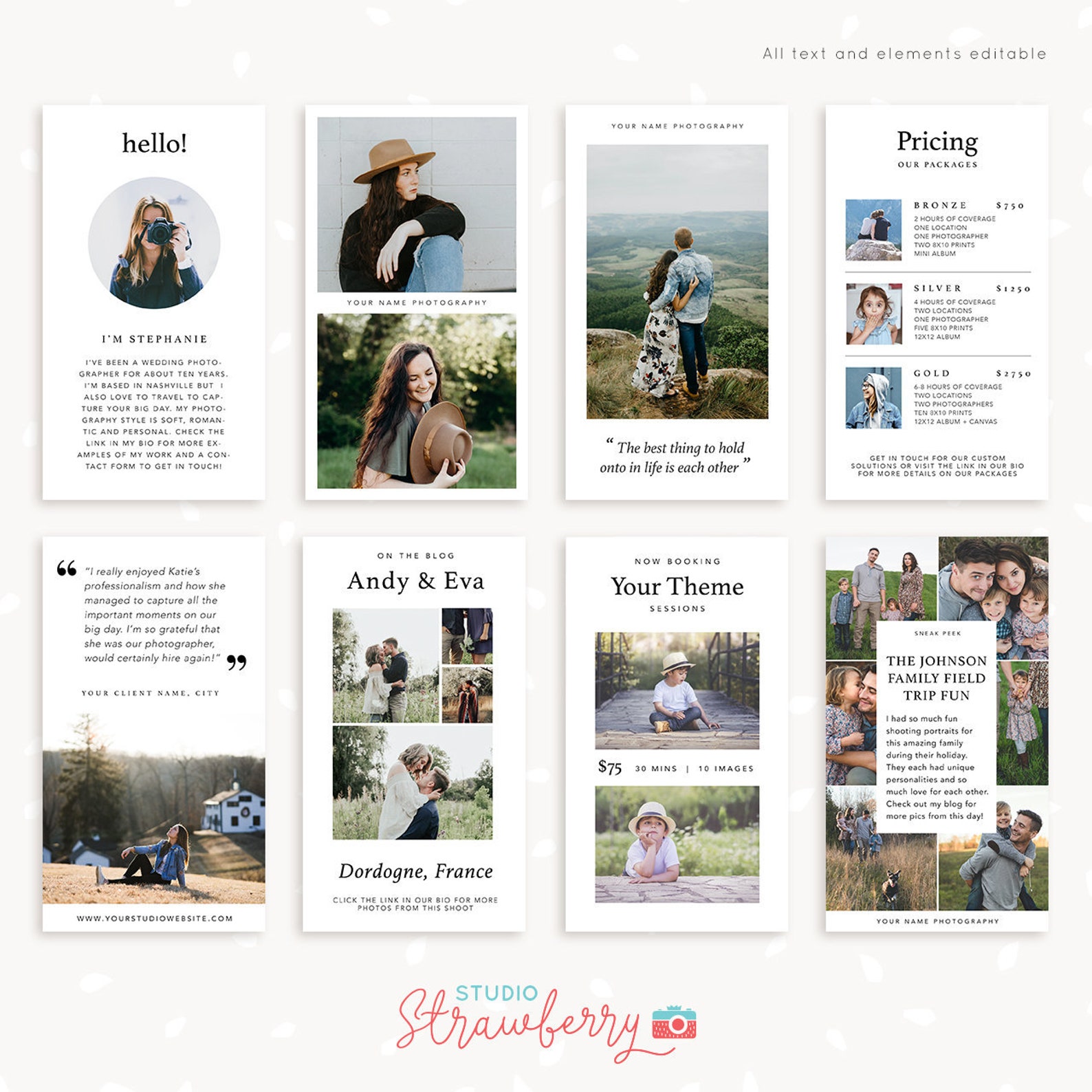 Instagram Story Template Photographer Instagram Stories - Etsy