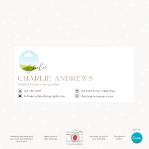 Editable Email Signature Template for Photographers + Other Businesses ...