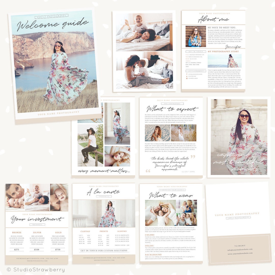 Welcome Guide Template, Photography Magazine, Brochure for ...