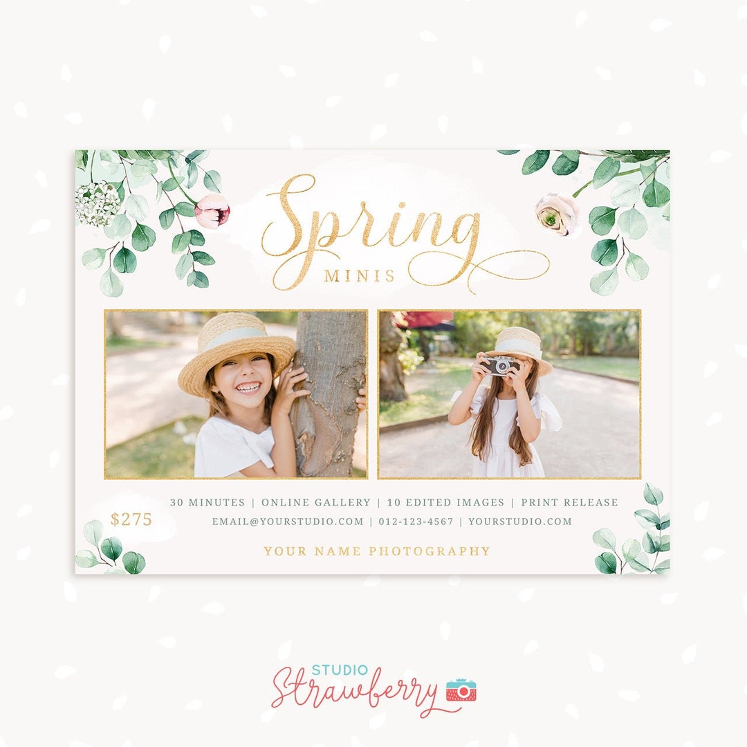 Spring Mini Session Template & Social Media Kit, Spring Minis, Spring ...