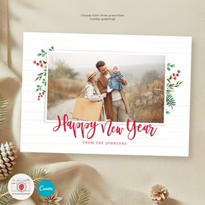 Editable Year in Review Holiday Card With Timeline | Family Christmas ...