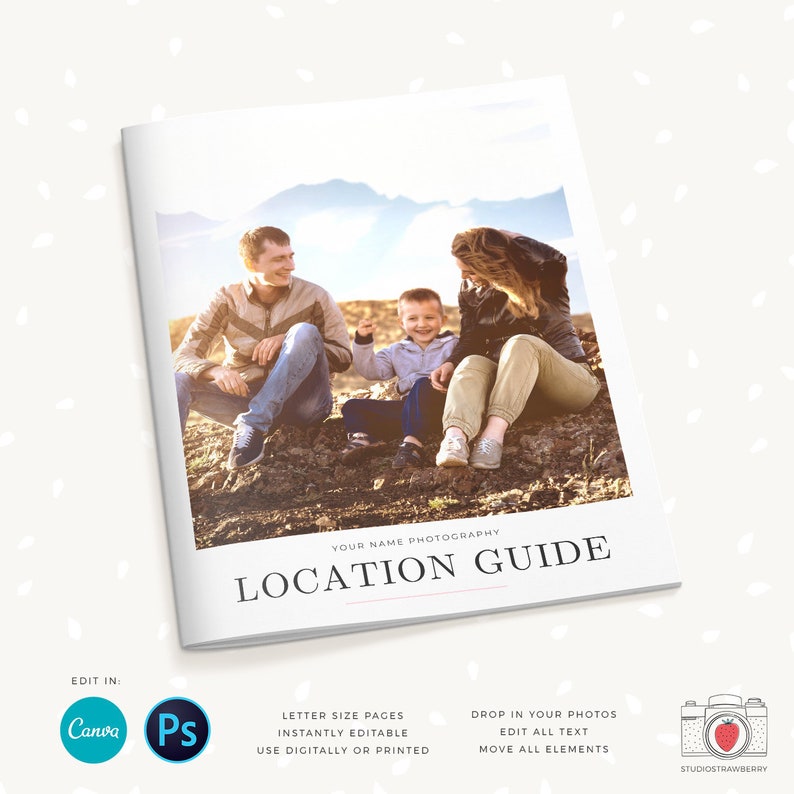 Location Guide Template, Photography Magazine, Welcome Guide, 12 Pages ...