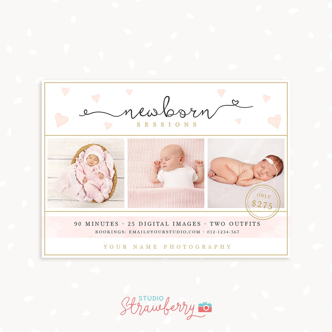 Newborn Mini Session Template, Newborn Photography Template, Board ...