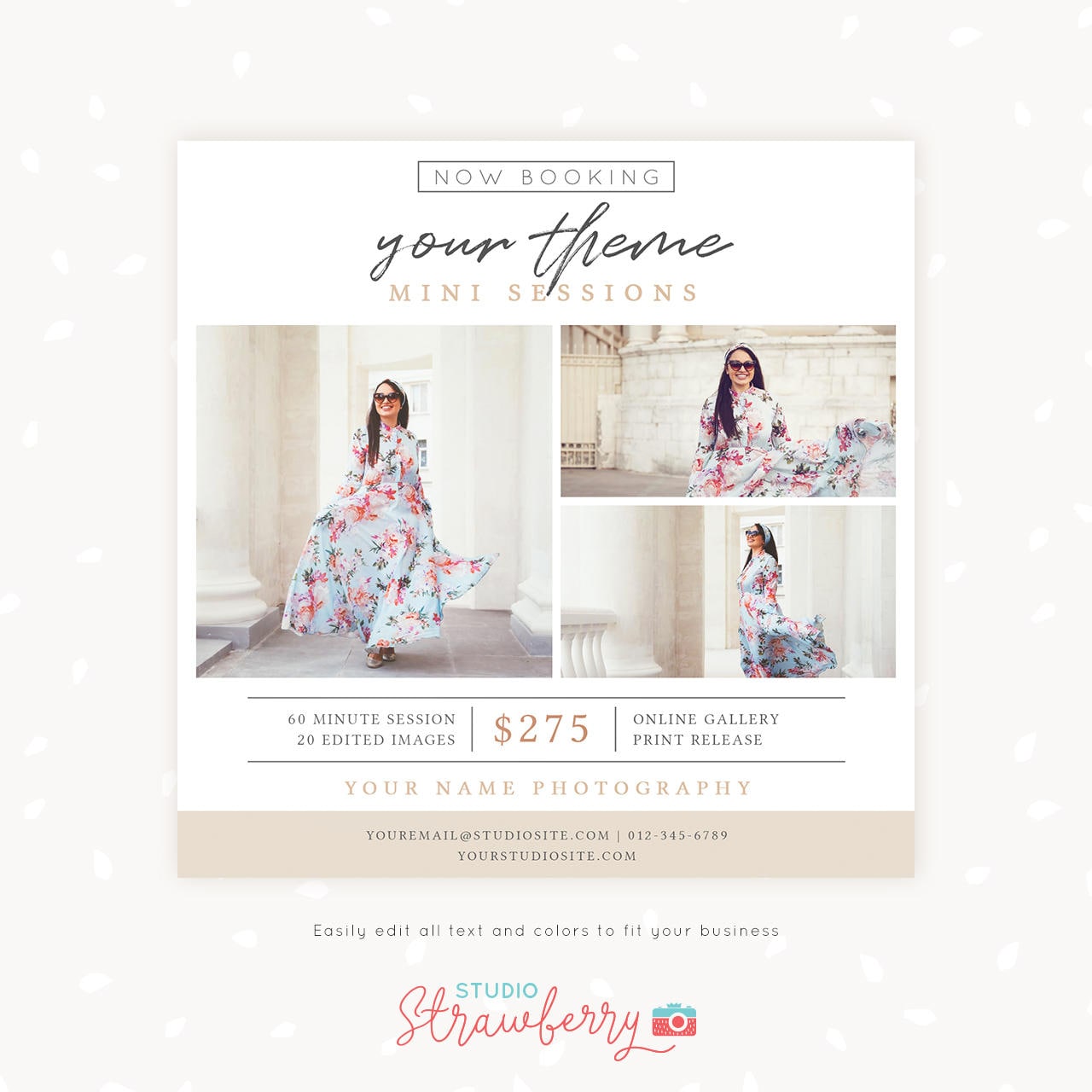 Invitations & Announcements Photography marketing Mini Session Template ...