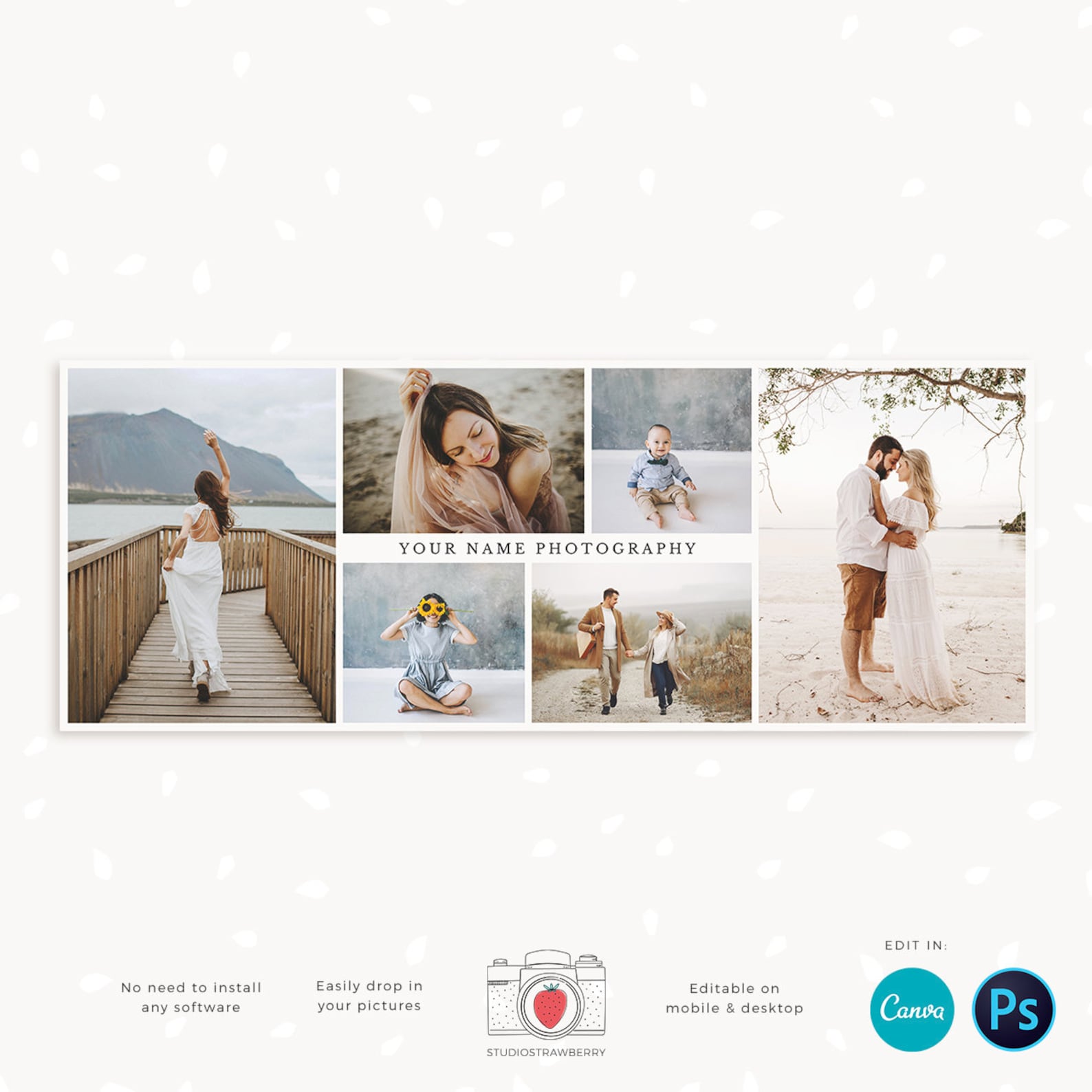 Facebook Cover Template Canva Photography Facebook Timeline - Etsy