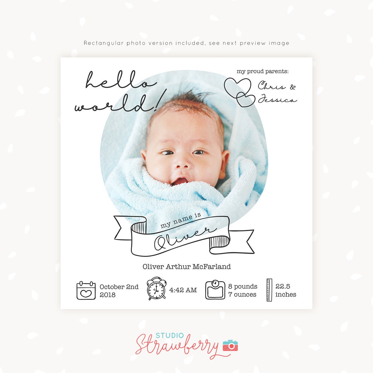 Baby Boy Name Announcement Template Ubicaciondepersonas cdmx gob mx