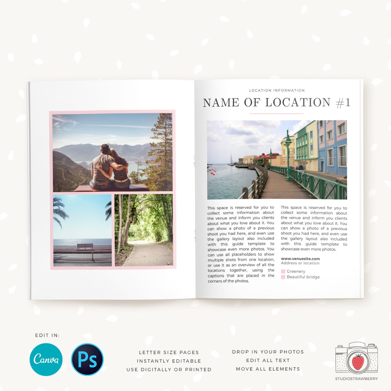 Location Guide Template Photography Magazine Welcome Guide - Etsy
