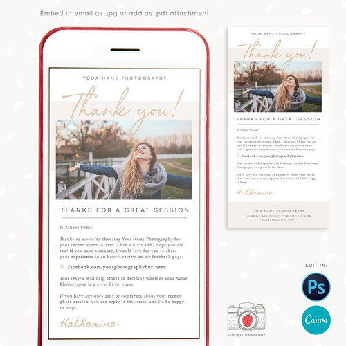 Session Reminder Email Newsletter Template for Photographers - Etsy