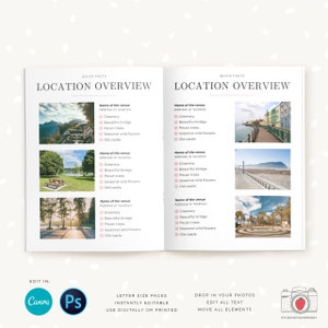 Location Guide Template, Photography Magazine, Welcome Guide, 12 Pages ...