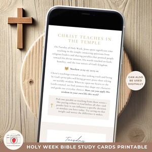 Holy Week Bible Study Cards Printable | Easter Devotional for Families ...