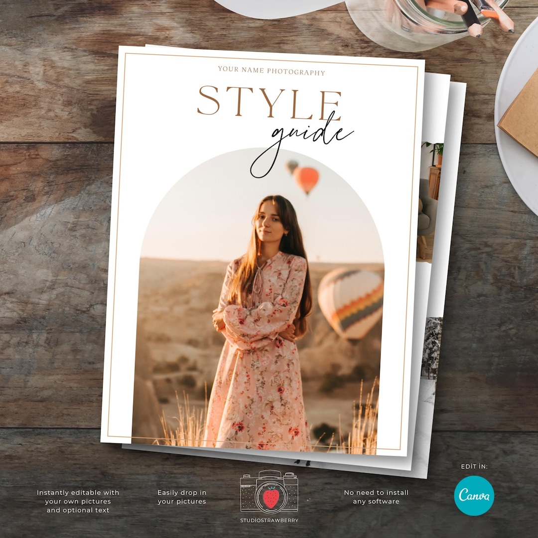 Photography Style Guide Template, Editable Canva Client Styling Guide ...