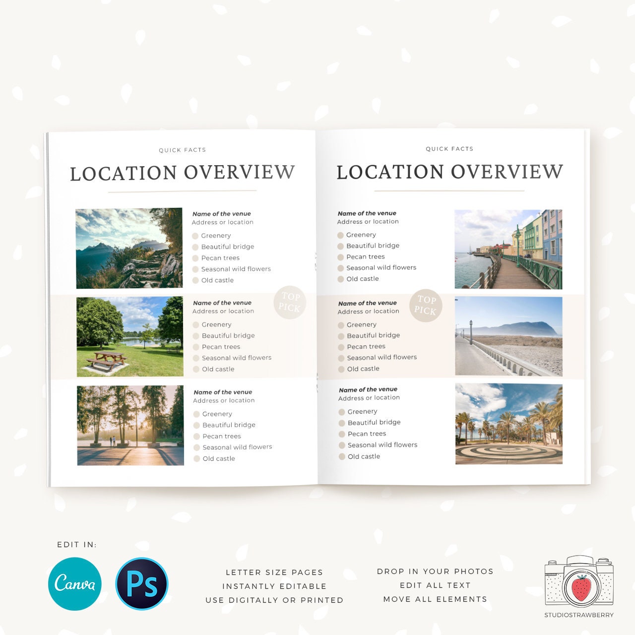 Location Guide Template Photography Magazine Welcome Guide - Etsy