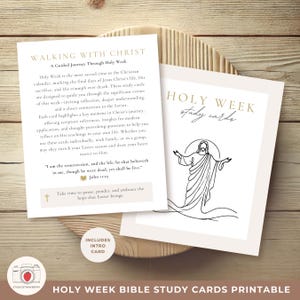 Holy Week Bible Study Cards Printable | Easter Devotional for Families ...