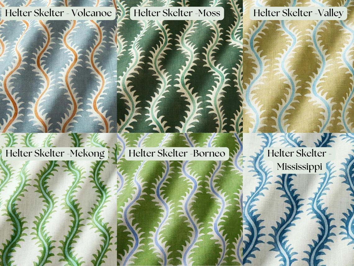 Linwood Small Prints Linen Curtains Custom Made to Order, Puff Ball ...