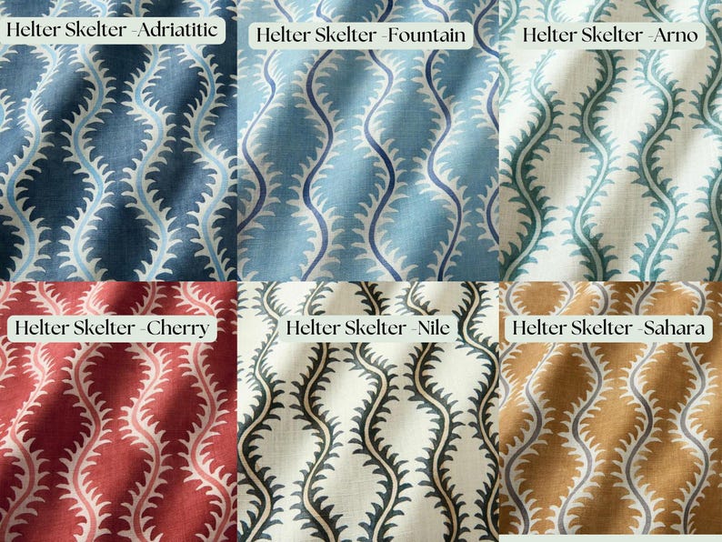 Linwood Small Prints Linen Curtains Custom Made to Order, Puff Ball ...