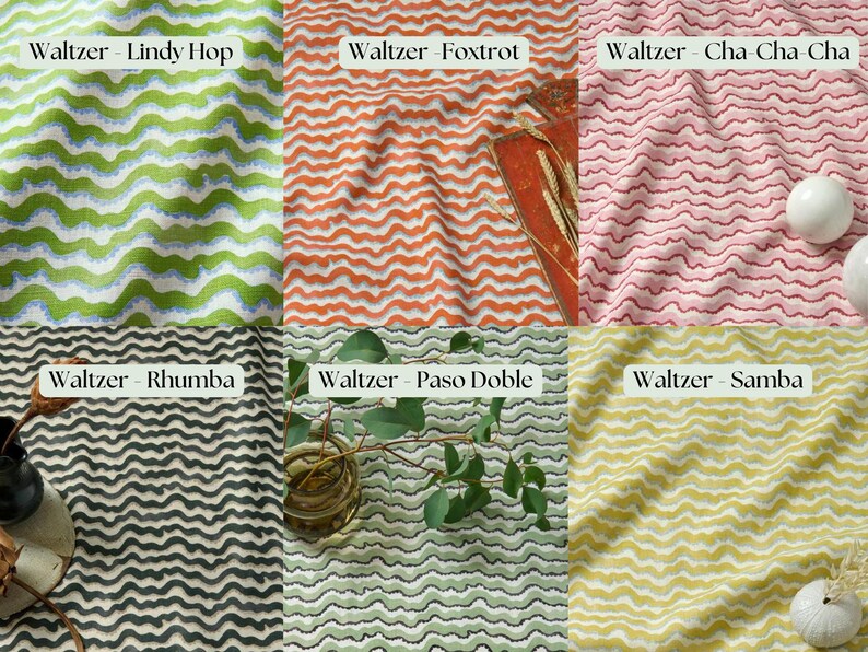 Linwood Small Prints Linen Curtains Custom Made to Order, Puff Ball ...