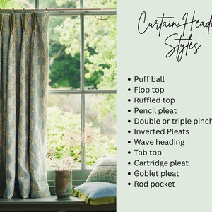 Linwood Small Prints Linen Curtains Custom Made to Order, Puff Ball ...