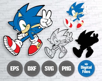 Sonic svg | Etsy