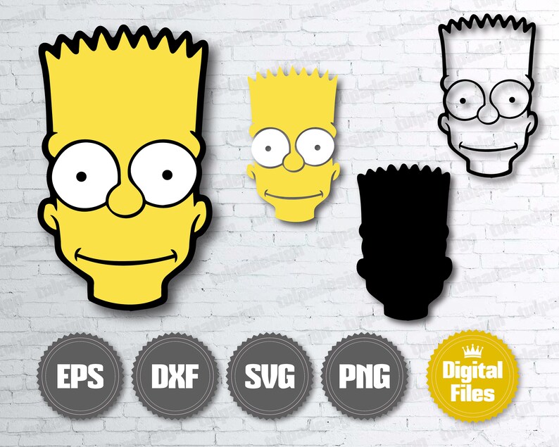 Bart Simpson Svg Bart Simpson Cricut Bart Simpson Cut File | Etsy