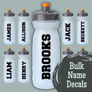 Team Name Decal for Team Gift Idea Water Bottle Soccer Name Labels for ...