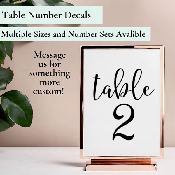 Acrylic Sticker Table Number - Etsy