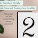 Minimalist Custom Number Vinyl Decal Set for Wedding or Large Event ...