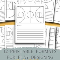Basketball Playbook Template, Printable Blank Basketball Diagrams ...