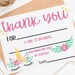Unicorn PRINTABLE Thank You Cards for Kids Fill in the Blank Thank You ...